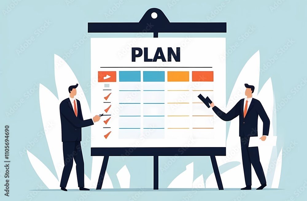 Action plan with checklist step by step of business implementation ...