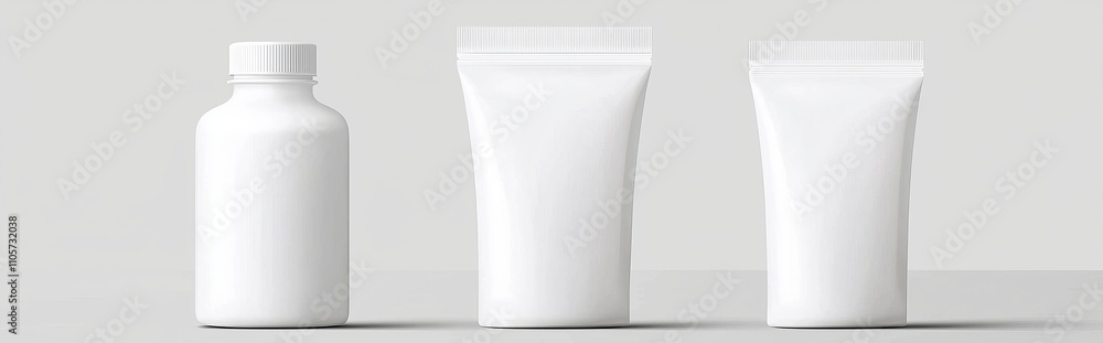 Doypack package design. Empty plastic pouch bag. 3D doy pack with a cap ...