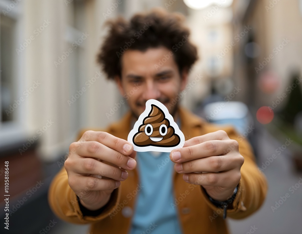 Foto de Stock Enshittification concept photography. A person is holding ...