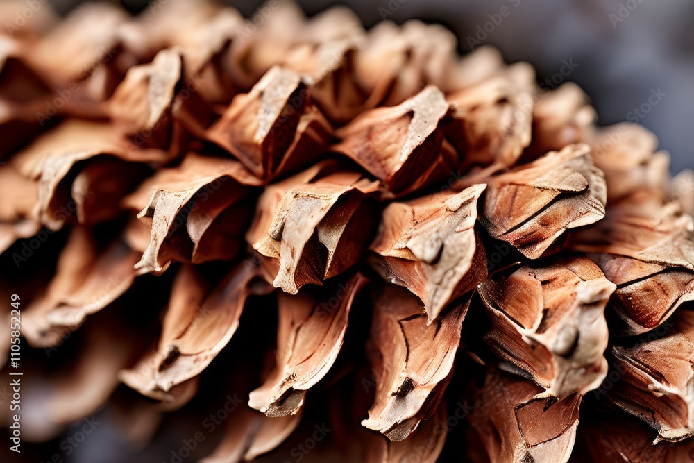 pine cone scale the detailed structure and texture of a pine con Stock ...