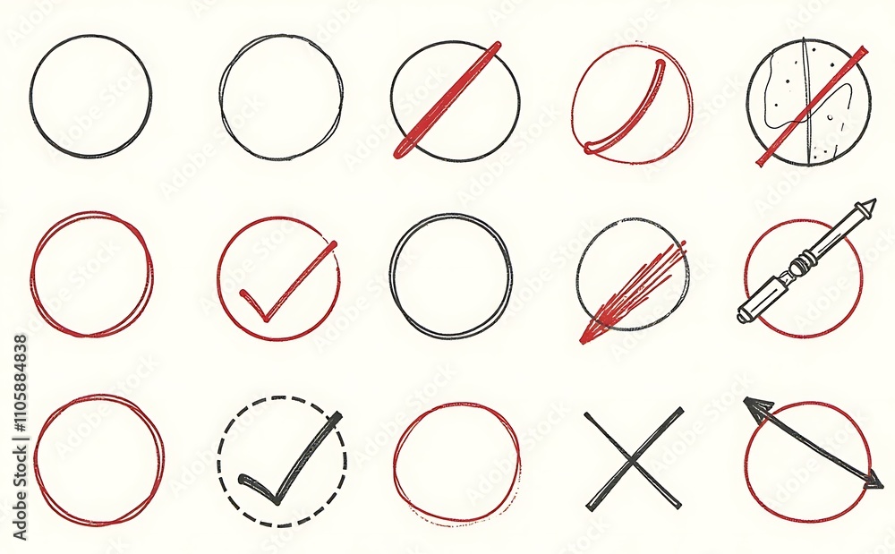 Super set different shape hand drawn arrows. Doodle style curved and ...