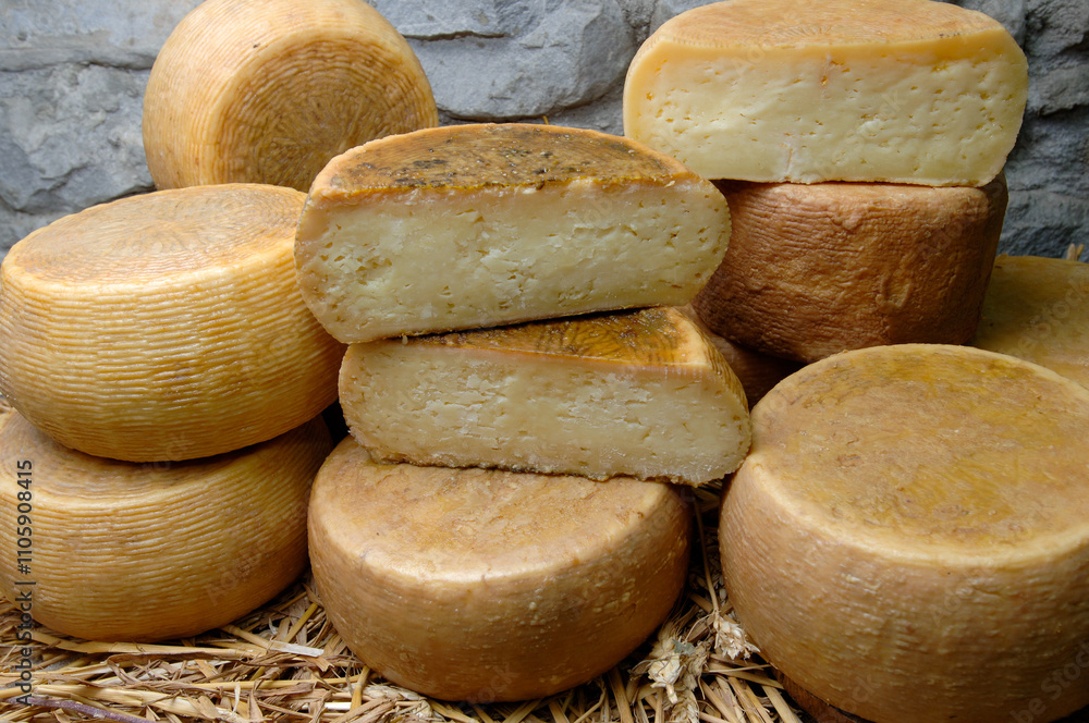 Pecorino di Farindola typical sheep cheese produced in Abruzzo by the ...