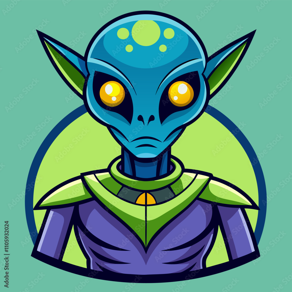 Colorful Alien Clipart Cartoon Vector Design Stock Vector | Adobe Stock
