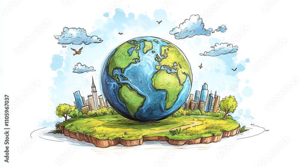 Educational planet earth globe, engaging coloring page book ...