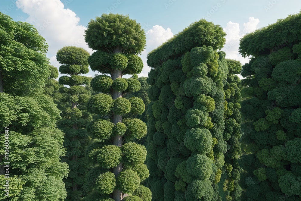 Canopy Vegetation Structures 3D Visualization Collection of Elevated ...
