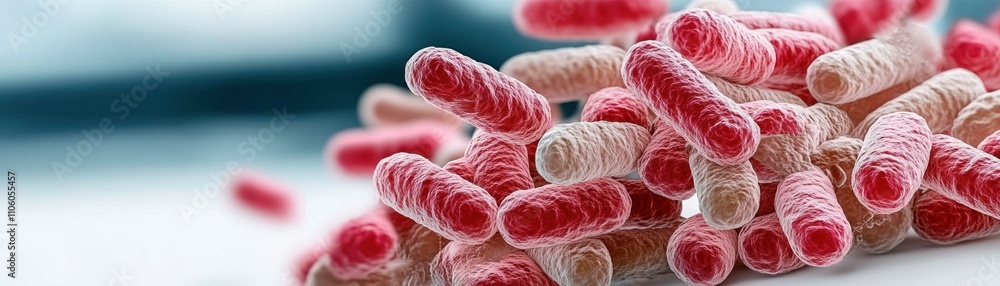 High-contrast image of bacteria reacting to chemical exposure ...