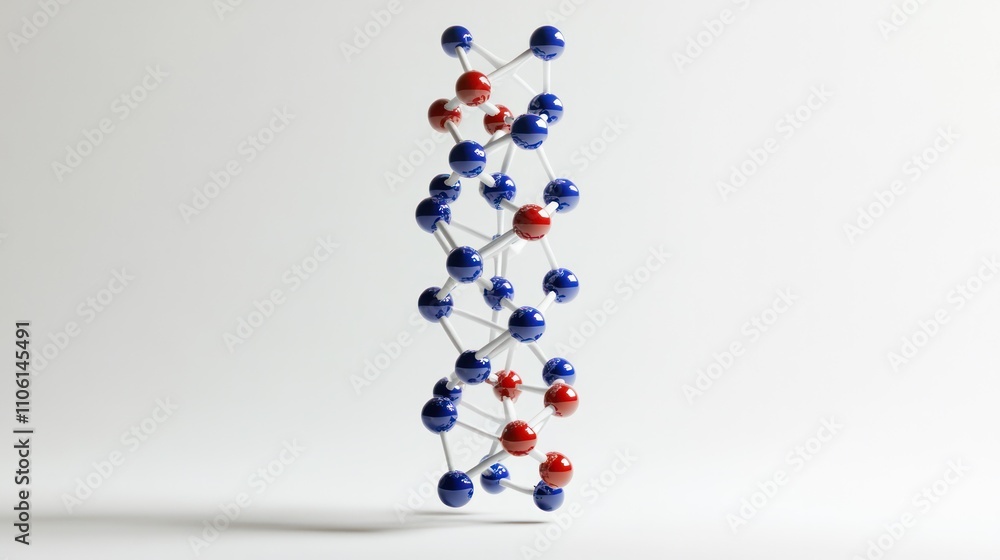 Protein structure model displayed on a digital screen, showcasing ...