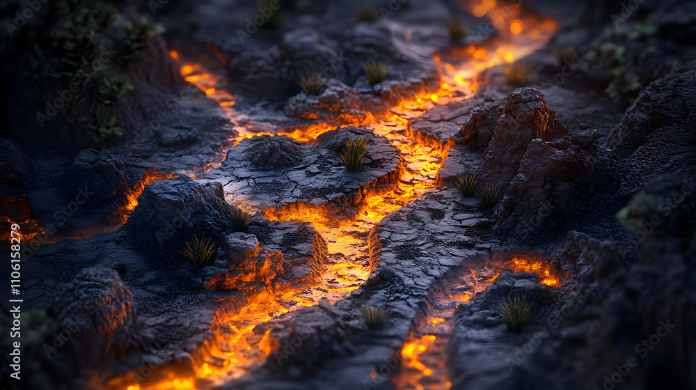 Misjudgment: A Fantastical Map Aglow with Misleading Intersecting Paths ...