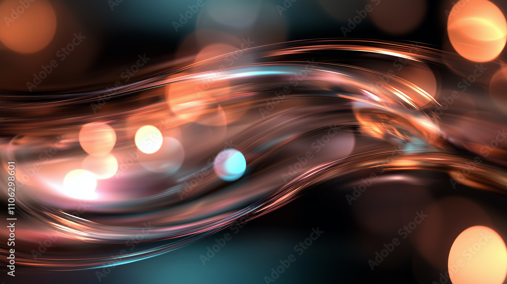 Abstract colorful highlights and light reflections in bokeh with a ...