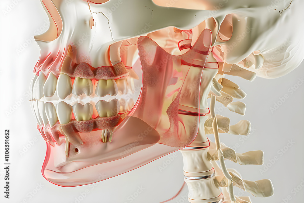 Detailed Anatomical Diagram of the Temporomandibular Joint Highlighting ...