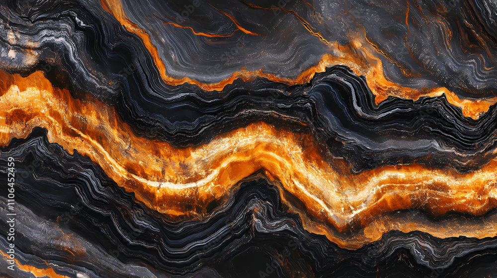 Elegant obsidian black marble texture background with sophistication ...