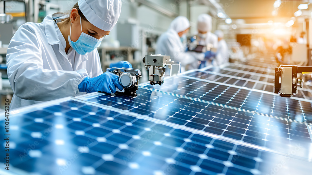 Scientists develop thin film solar panels in clean room environment ...
