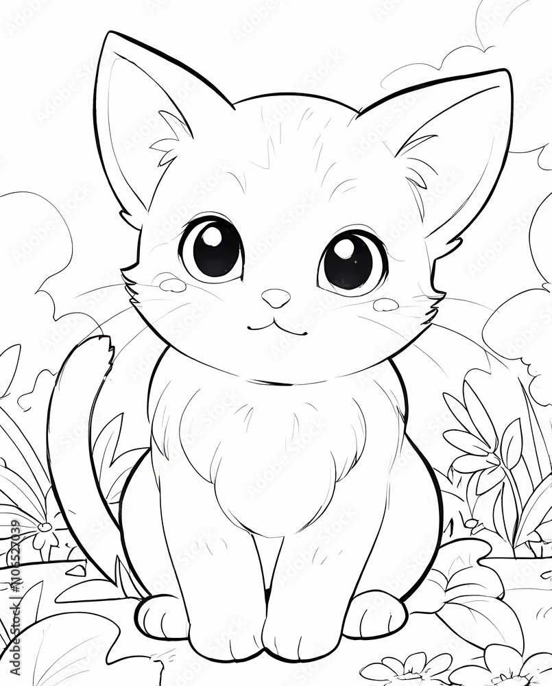 Fun and Creative Kitty Coloring Page for Kids to Explore and Color ...