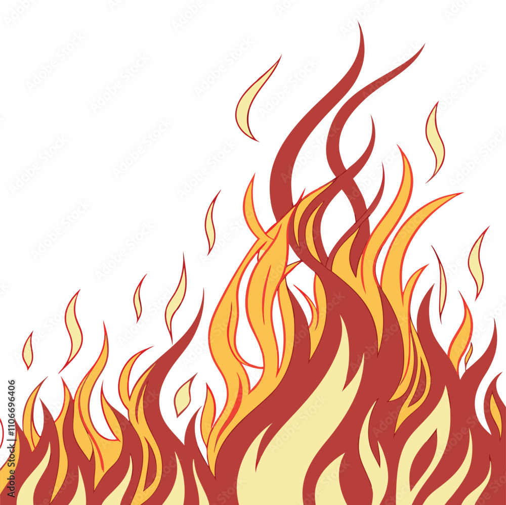 Fire background and flames effect. Sparks are realistic. Isolated ...