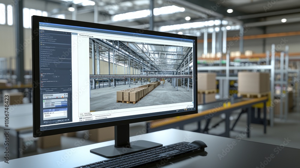 an image of a computer monitor with a CAD program showing a ...