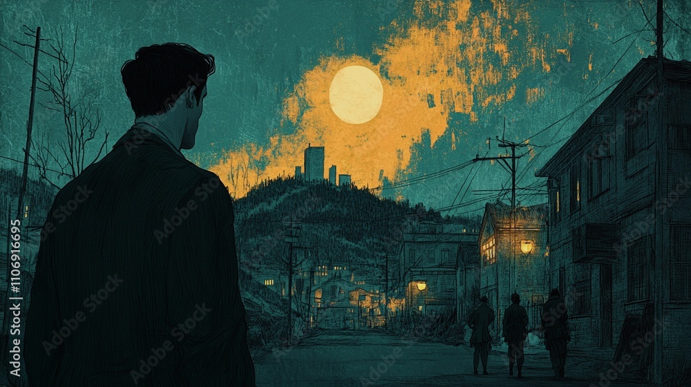 Time-bending narrative: a story illustrated across multiple panels ...