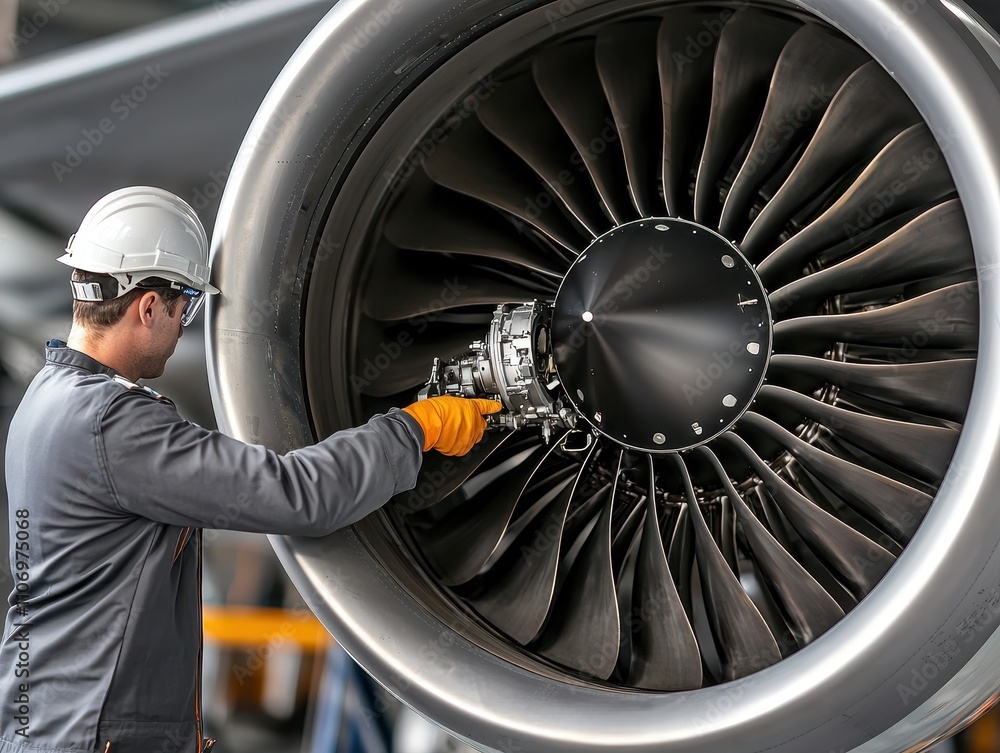 aircraft technician mechanical engineering concept. Technician ...