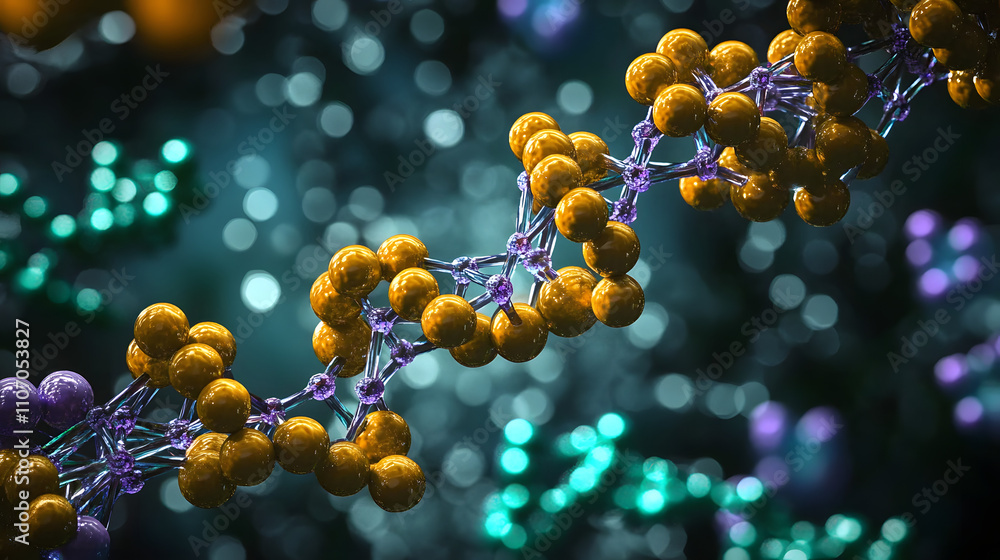 Molecular Structure of a Protein Bound to DNA Stock Photo | Adobe Stock