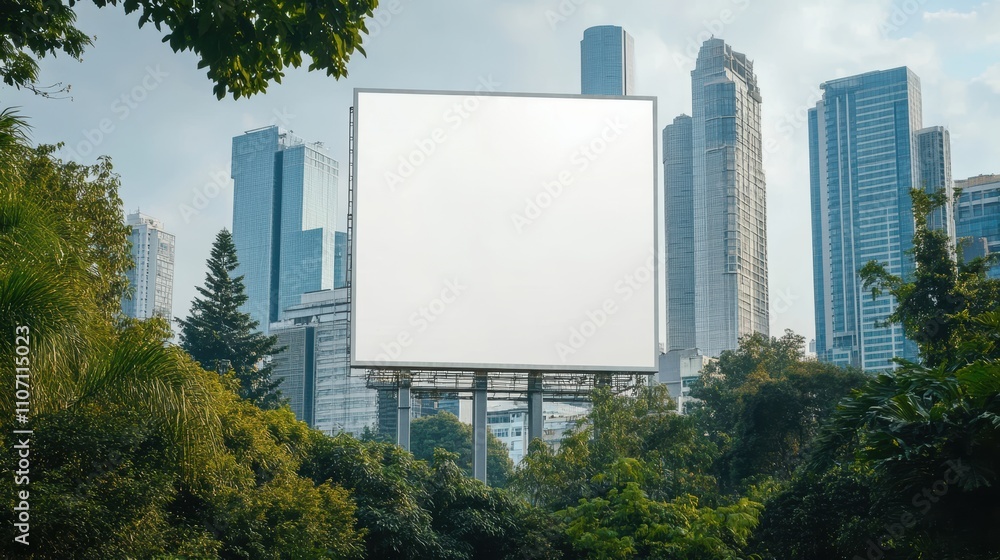billboard or blank poster, blank white mast banner mockup, front view ...