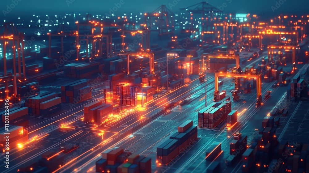 A modern freight forwarding system, showing a network of global ...