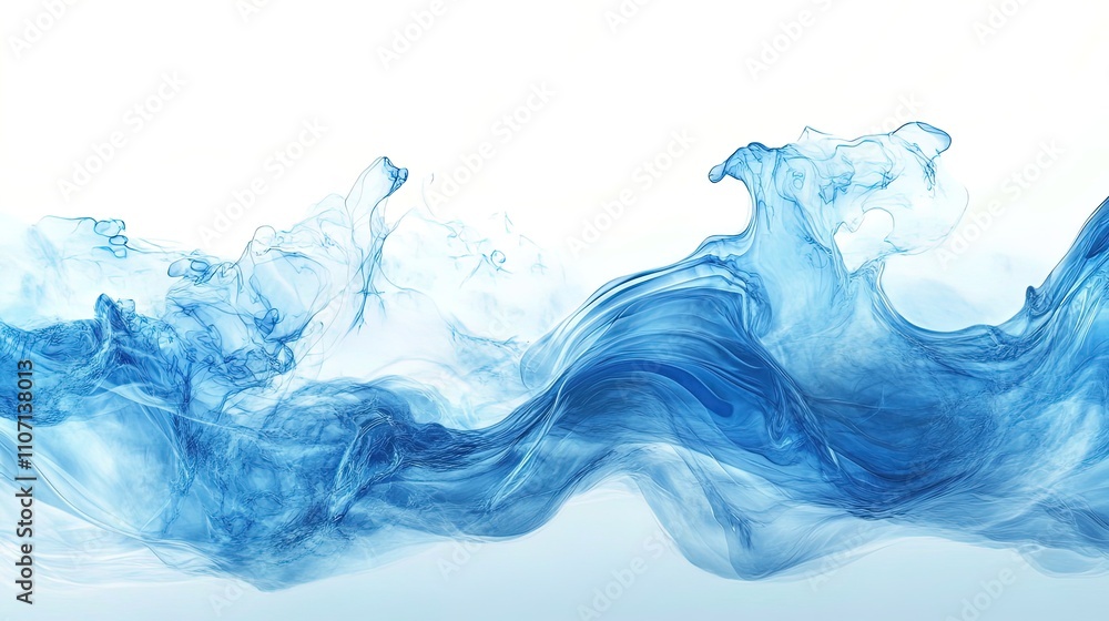 Blue abstract line art creative background material, commercial ...
