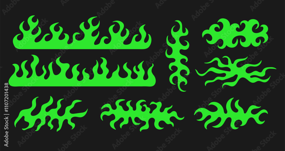 Y2k abstract neon tribal rave fire flame. Surreal acid flash decorative ...