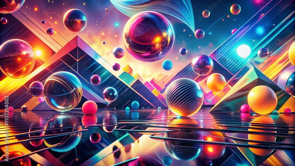 Vibrant Duotone Animated Fun Shapes Background Looping for Creative ...