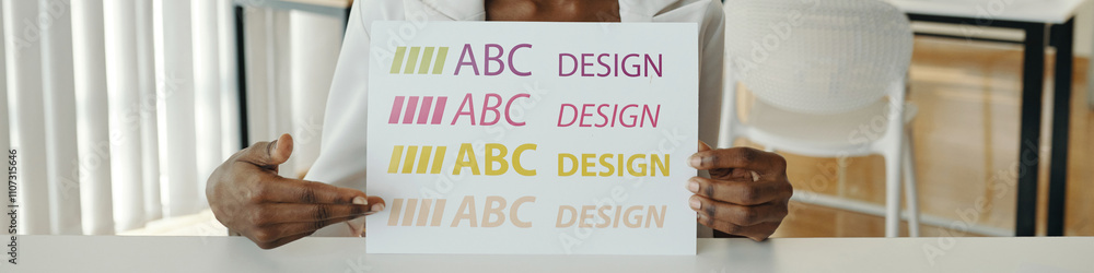 Displaying a design concept board showing various visual styles and ...