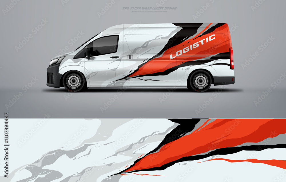 Sporty racing big van wrap car wrap livery design foe universal medium ...