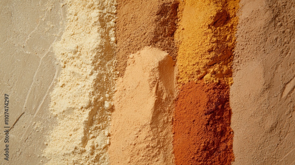 Shades of Earth Tones A Spectrum of Natural Pigments Displayed Stock ...