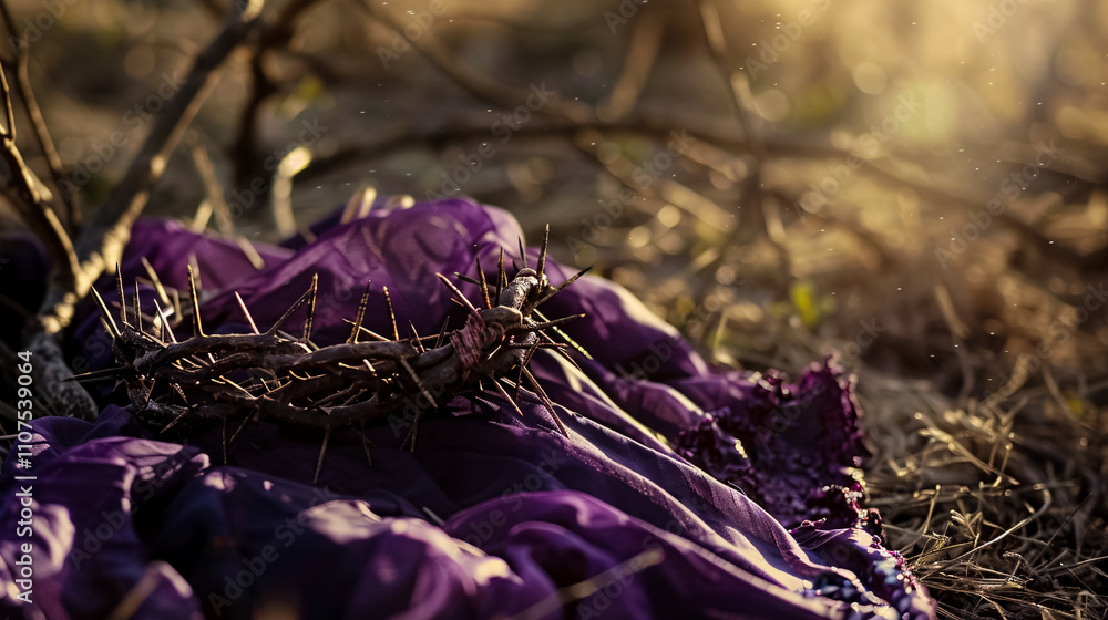 Passion and crucifixion of Jesus, featuring crown of thorns, bloody ...