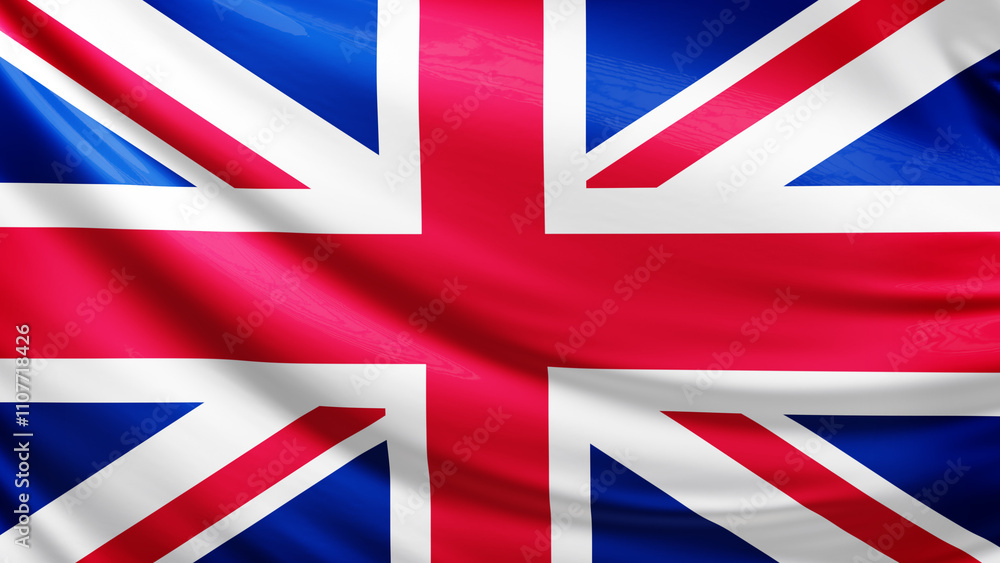 english flag picture, close-up shot of union jack nation flag, england ...