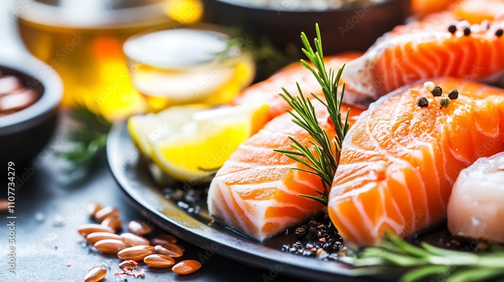 Magnified Omega 3 Molecules in Seafood Insights into Healthy Fats and ...