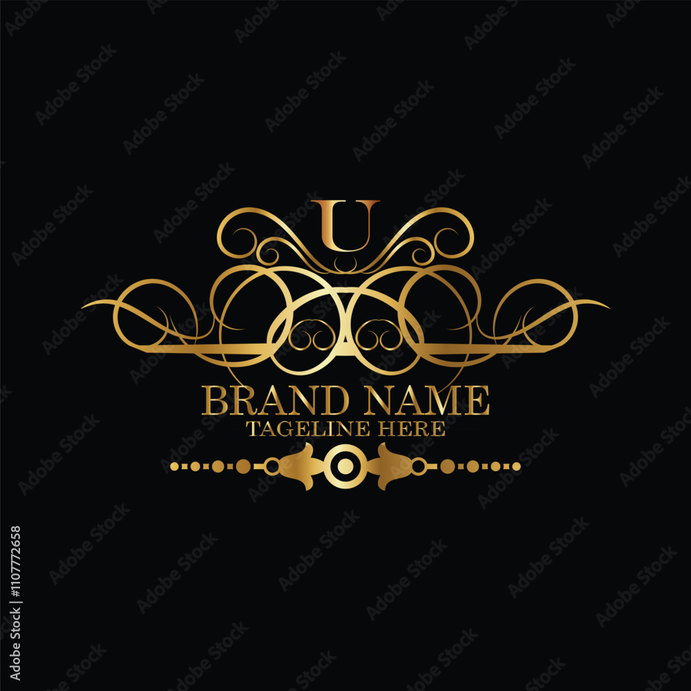 Web creative initial latter u logo design with modern business vector ...