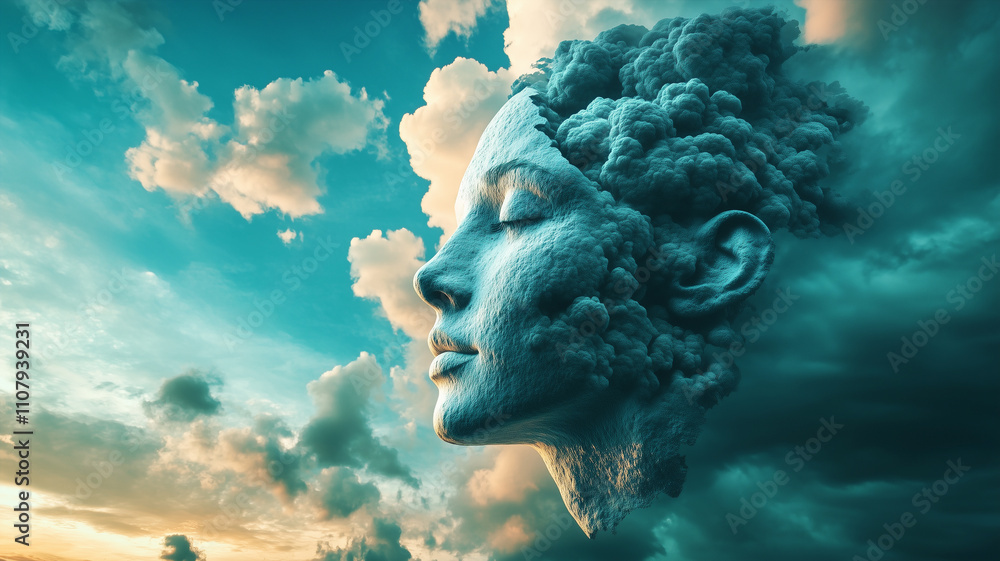 Telepathic communication human mind, communitcation, visualizing of ...