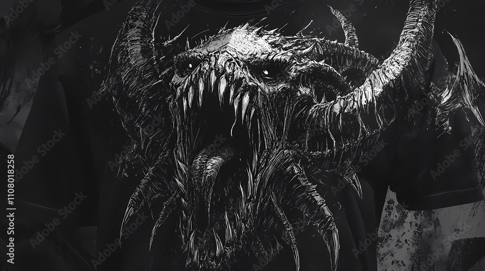 Abyssal champion of the infernal legion - dark gothic and sinister ...