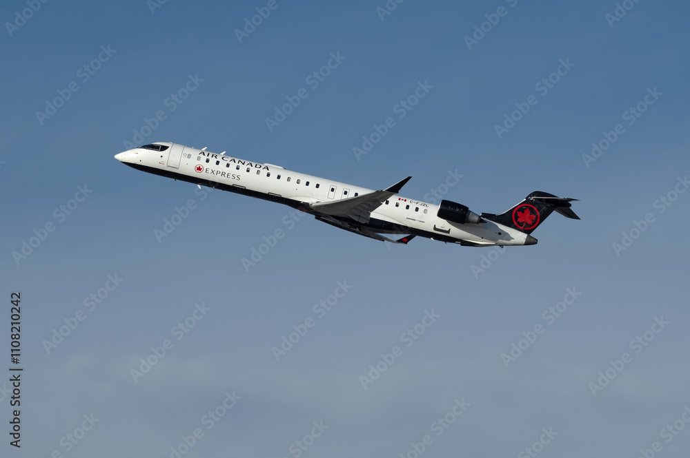Air Canada Express Bombardier CRJ 900 aircraft with registration C-FJZL ...