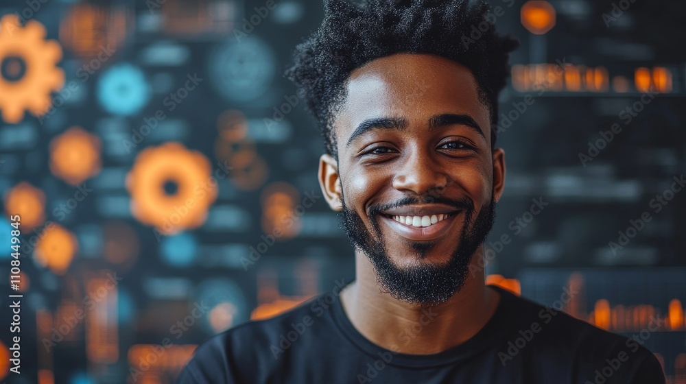 Marketing professional aged 20-40 using AI-driven platform with visuals ...