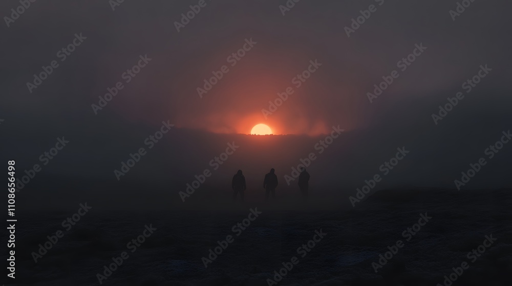 A cinematic shot of an alien ecosystem thriving around a mysterious ...