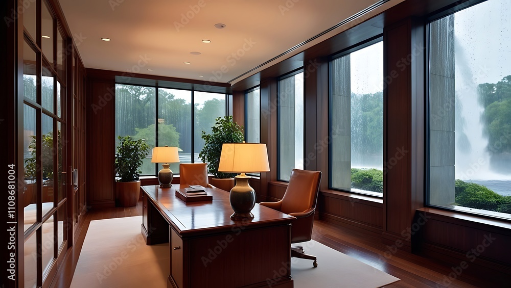 This high-definition 8K image captures the serene elegance of a modern ...