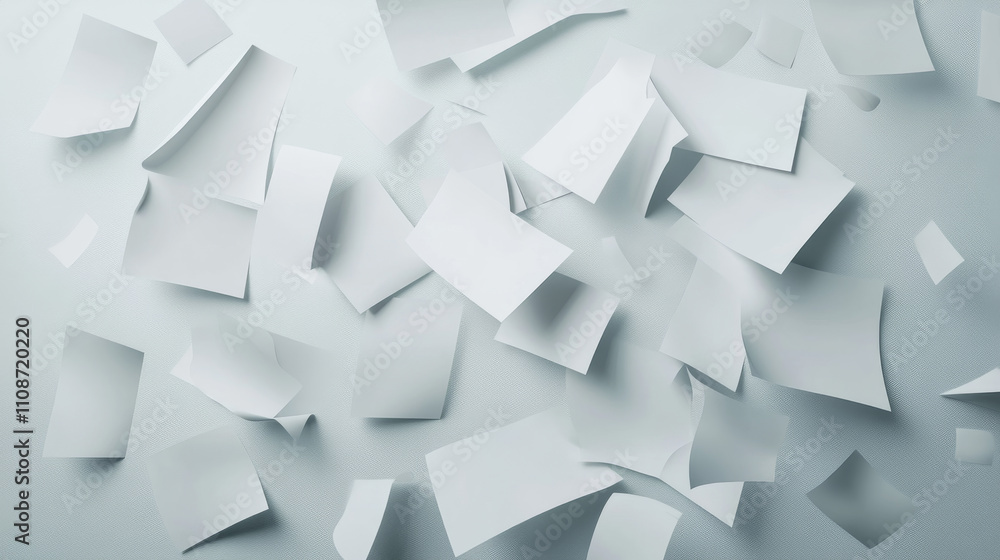 Flying paper sheet in different angles of view. Realistic 3d vector ...