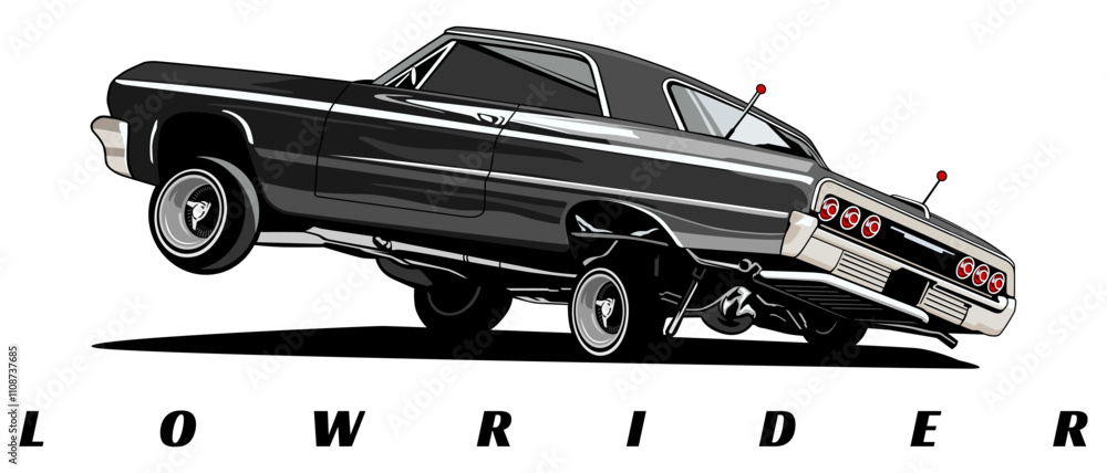lowrider classic car logo icon design vector Stock Vector | Adobe Stock