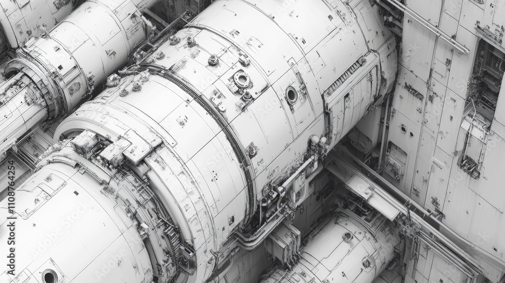 Detail view of mix-use building mechanical systems integrated into ...