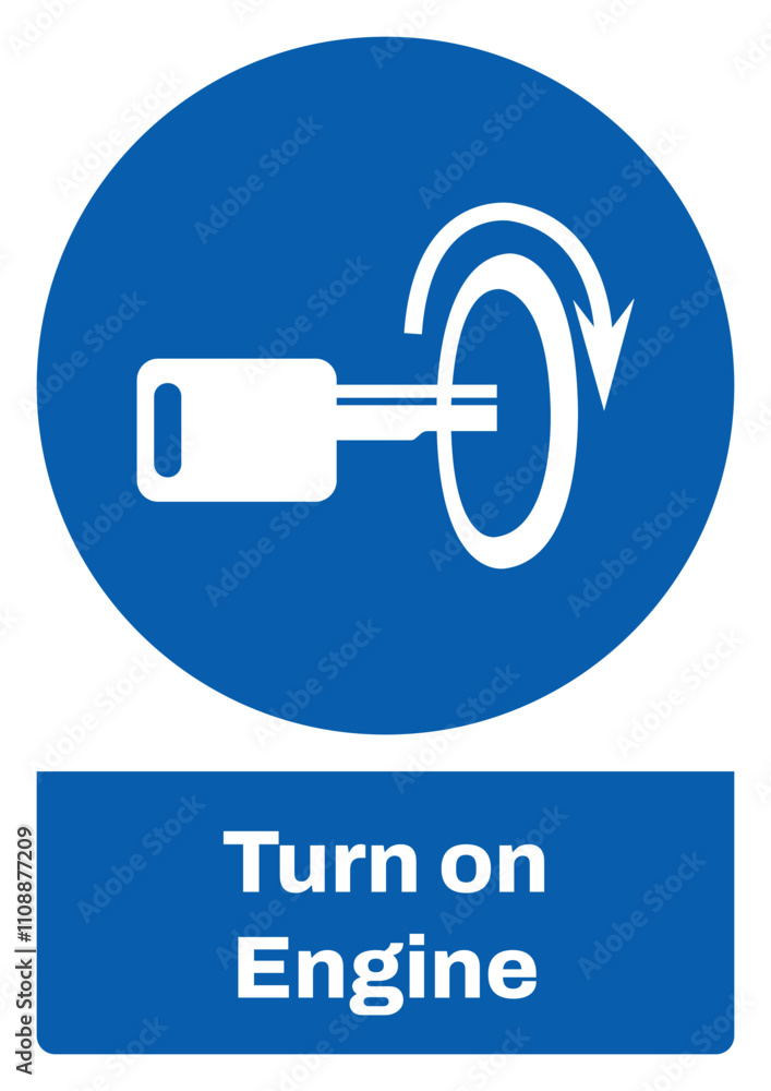 ISO mandatory safety signs sentence case text_turn on_portrait size a4 ...