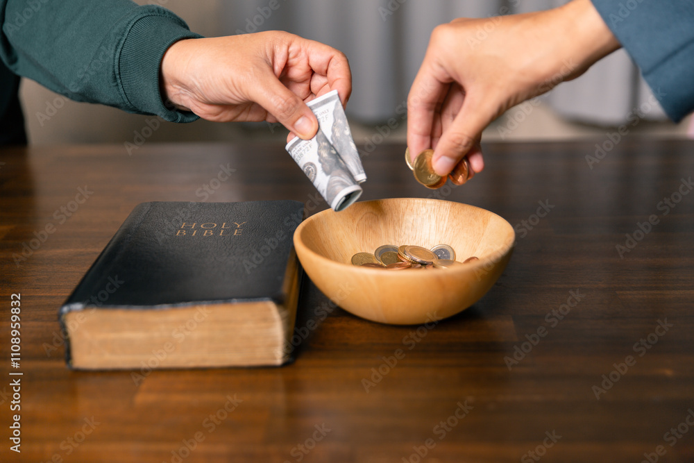 He decided to donate portion of his earnings as tithe, giving money and ...