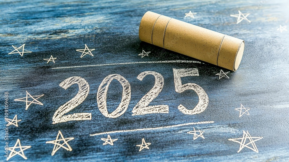 2048 vision board concept. A creative representation of the year 2025 ...