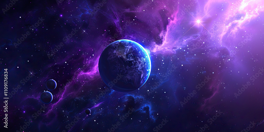 Space Odyssey: Galactic blues, starry blacks, and cosmic purples create ...