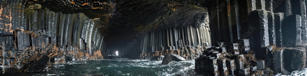 Fingal's Cave in Scotland: A Cave with Hexagonal Basalt Columns ...