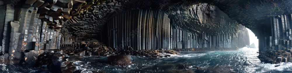 Fingal's Cave in Scotland: A Cave with Hexagonal Basalt Columns ...