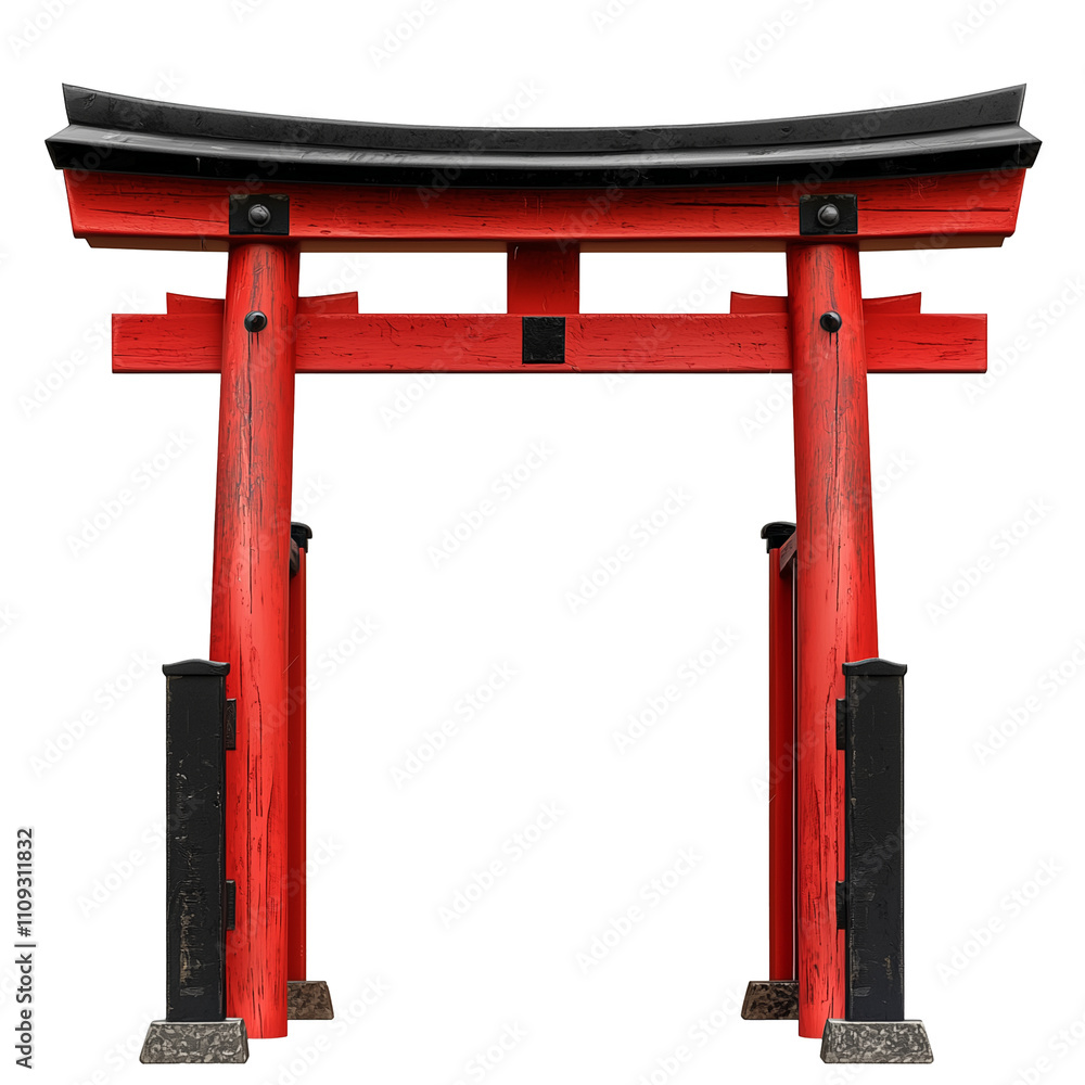 Japanese tori gate isolated on transparent background. Cutout, PNG ...
